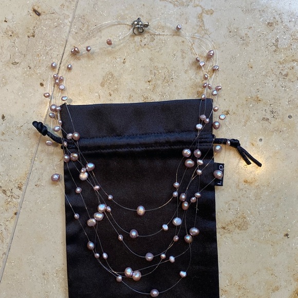 Jewelry | Baby Pink Pearls Hanging On Nylon Thread Multi Layered | Poshmark
